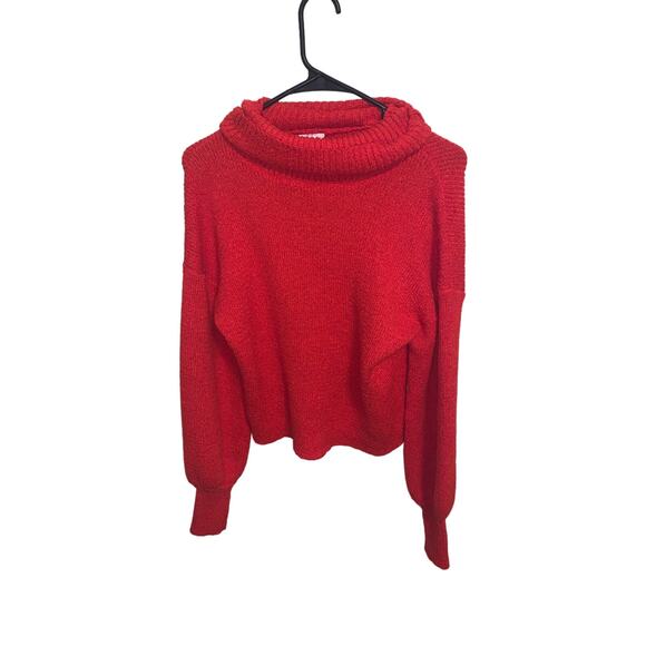 Aaron & Amber | Sweaters | Aaron Amber Red Cowl Neck Sweater Size ...